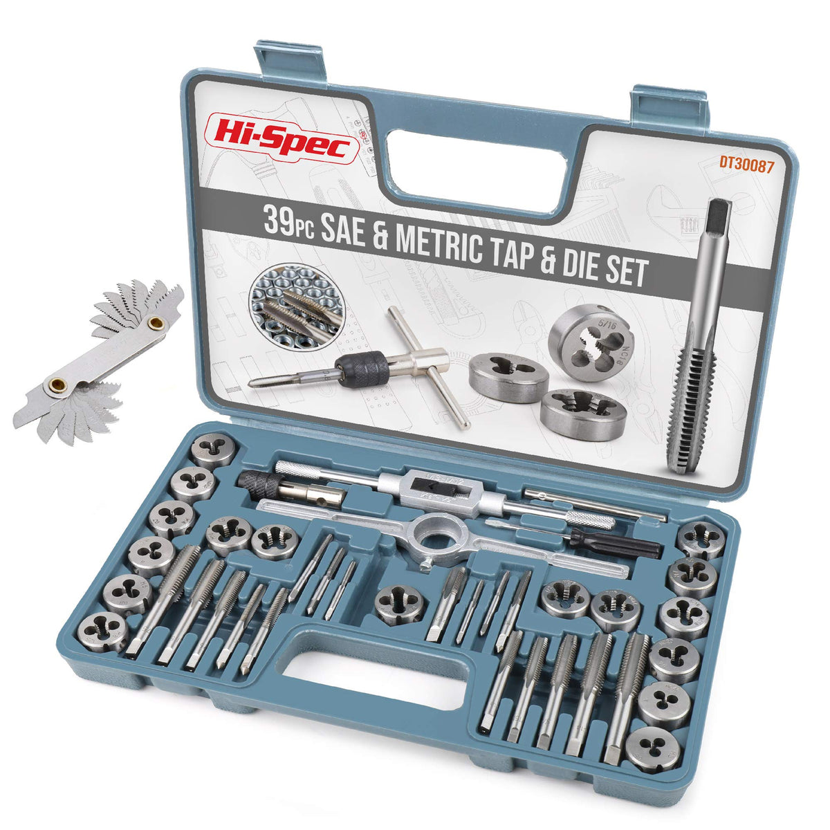 39pc SAE & Metric Tap & Die Set. M3 to M12 / #4 to 1/2in Sizes to Cut ...